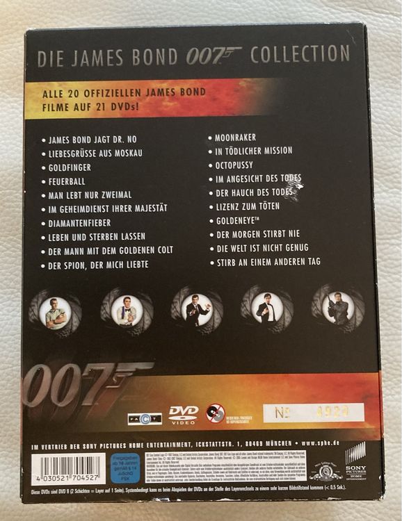James Bond 007 Collection (21 DVDs), limited Edition (Gebraucht) in Münsingen für CHF 24.5 – mit ...