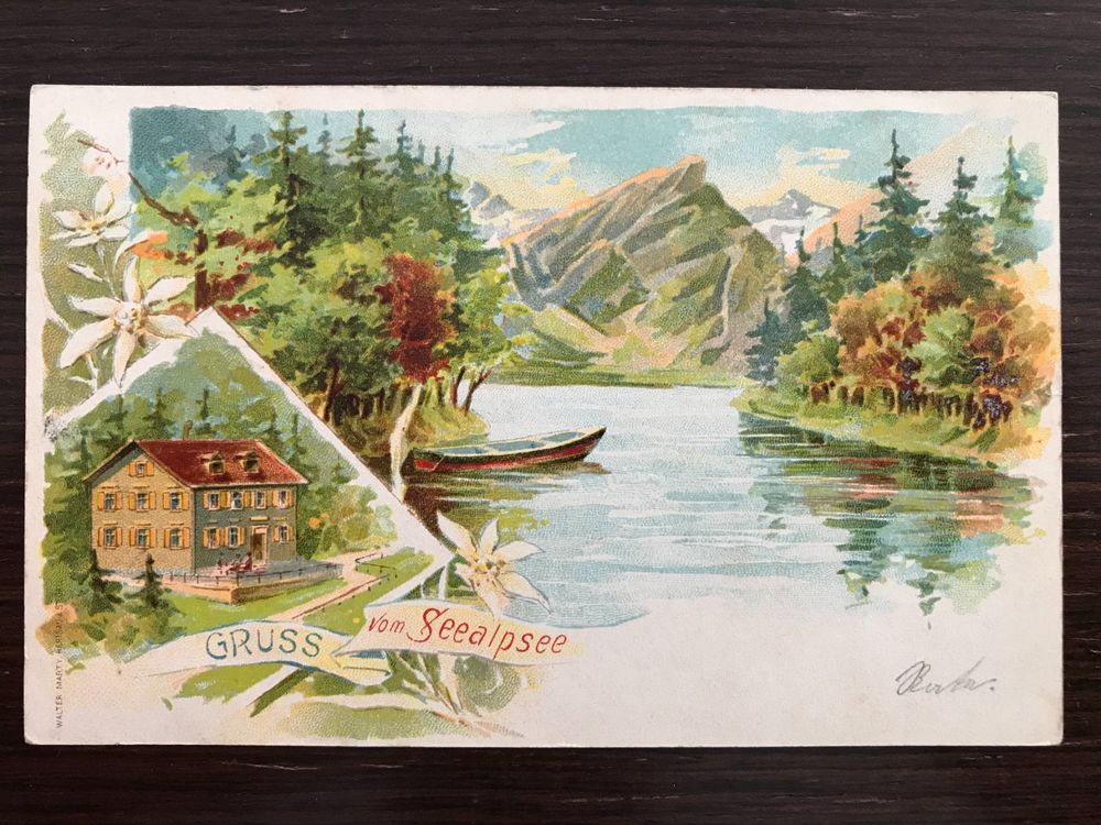 LITHO Gruss vom Seealpsee 2 BILD 1901 | Kaufen auf Ricardo