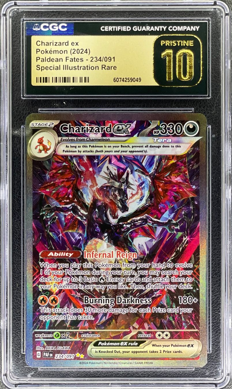 Pokemon—Charizard ex 234–S&V Paldean Fates—CGC 10 Pristine (Neu (gemäss ...