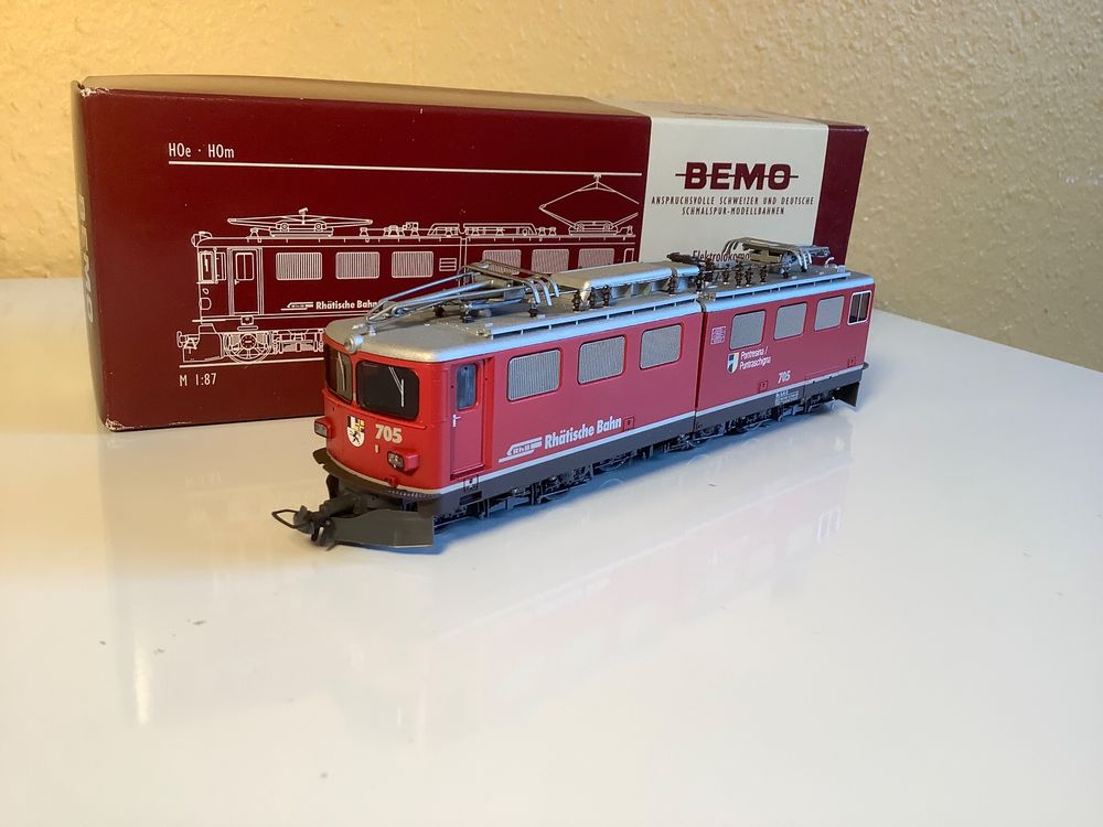 Bemo 1354 145 : RhB Ge 4/4 II 705 « Pontresina » ESU V4 digi (Defekt) in Bossonnens für CHF 206. ...