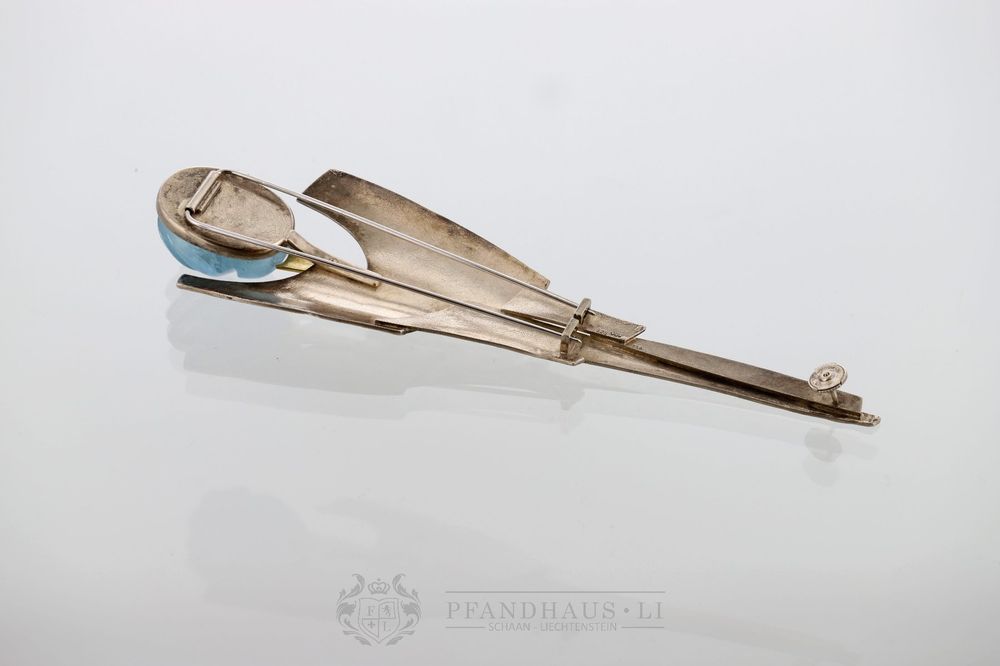 STAB BROSCHE EINZELSTÜCK IN 925ER SILBER UND 18K GOLD (Gebraucht) in ...