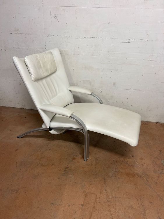 Sessel / Liege Metallgestell mit weissem Leder (Gebraucht) in Zürich ...