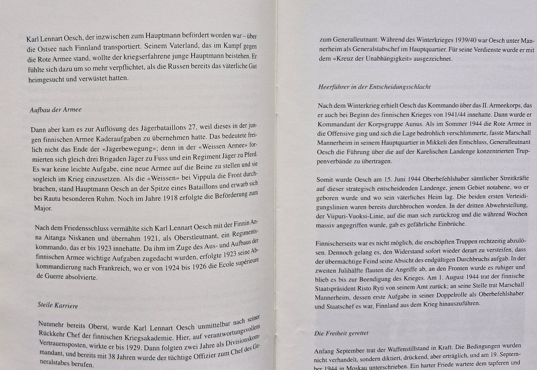 Der finnische General Oesch aus der Schweiz im Winterkrieg (Gebraucht ...