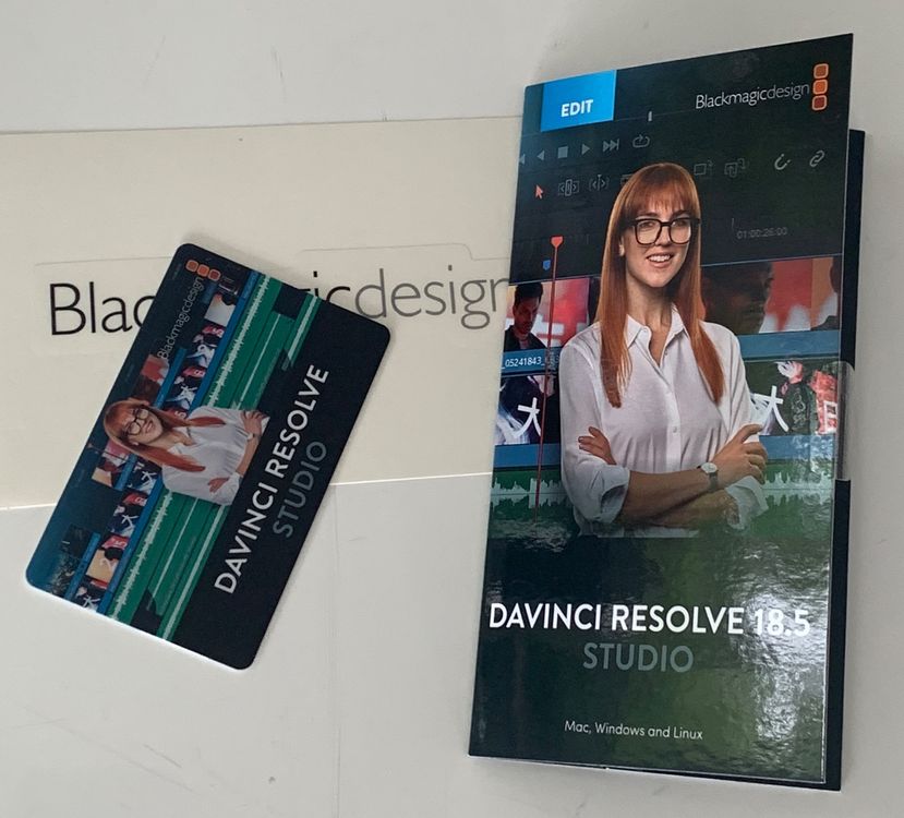 DaVinci Resolve Studio, Vollversion mit Key (Neu und originalverpackt ...