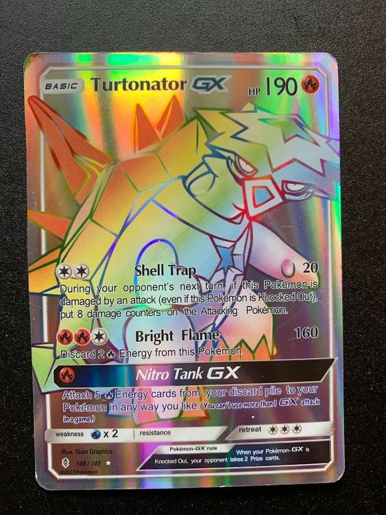 Pokemon card - carte - karte / TURTONATOR GX basic | Acheter sur Ricardo