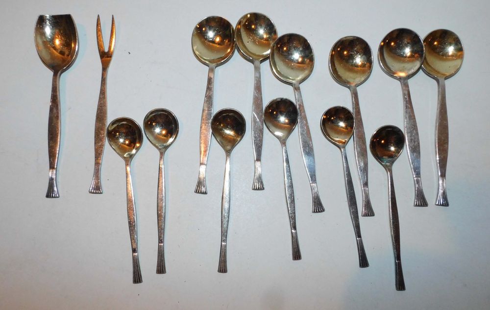 Neue Fundschätze Löffel 14 kleine Löffel vergoldet 6 Löffel (Gebraucht ...