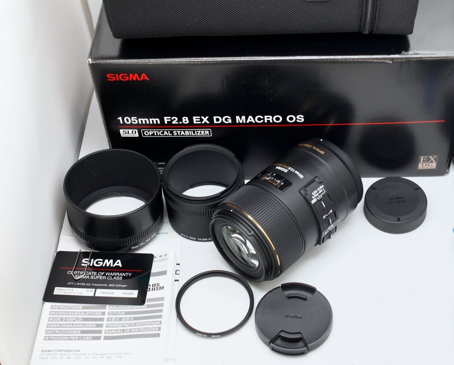 Sigma 105mm f2.8 EX DG Macro OS für Nikon (Gebraucht) in Birsfelden für CHF 295 – mit Lieferung ...