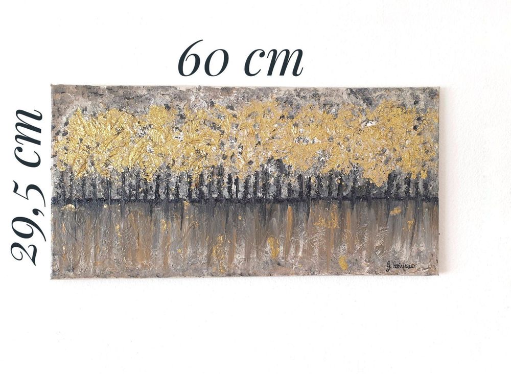 Abstrakt Acrylbild bosco dorato keilrahmen unikat | Kaufen auf Ricardo