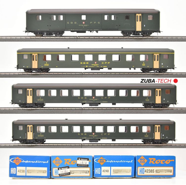 Roco 4x Personenwagen der SBB, H0 WS mit OVP (Gebraucht) in St. Gallen für CHF 52 – mit ...