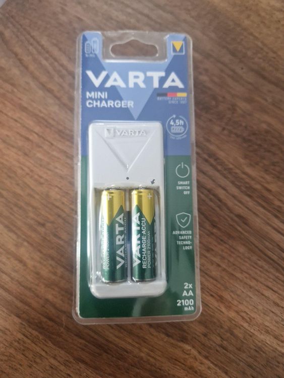 VARTA Mini Charger + 2 Akkus AA 2100 mAh (Neu und originalverpackt) in ...