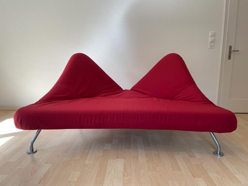 Schlafsofa Brühl More roter Stoff Designklassiker (Gebraucht) in ...