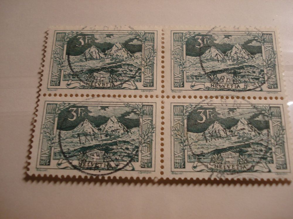 4erblock 3.- Mythen 1914, 4 Voll-o (Gebraucht) in Niederwil AG für CHF 5.5 – mit Lieferung auf ...