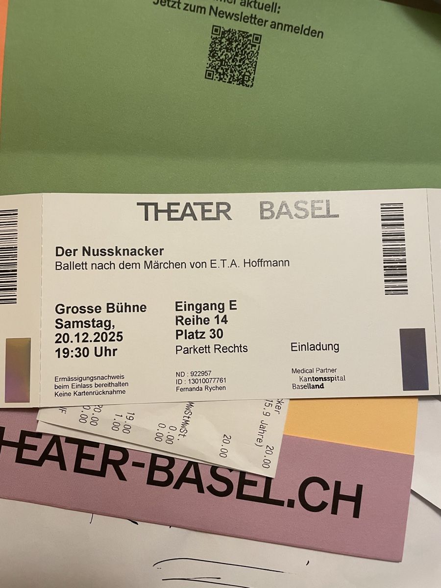 Theater Basel: Der Nussknacker, 20.12.2025, Top Plätze (Neu und ...