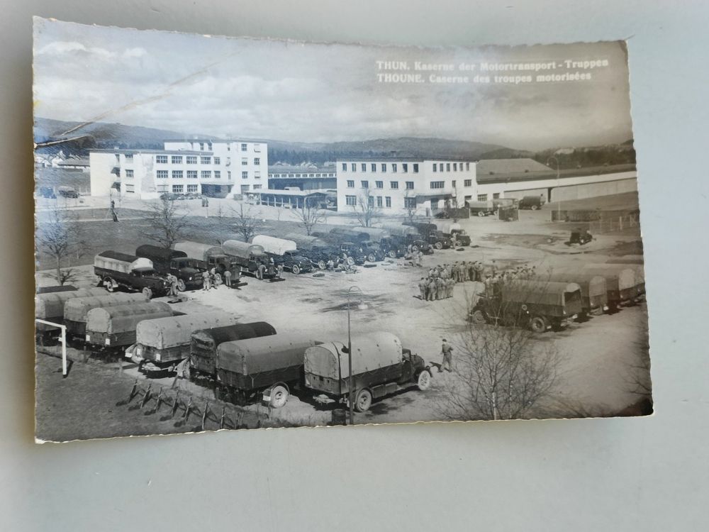 Photo Karte / Thun Kaserne der Motor Transport Truppen (Gebraucht) in Brugg AG für CHF 15 – mit ...
