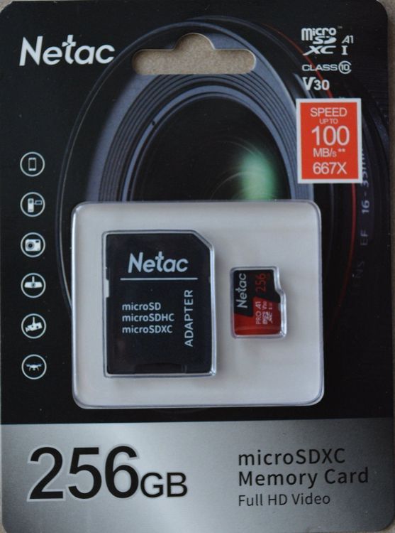 Netac 256GB Micro SDXC + Adapter (Neu und originalverpackt) in ...