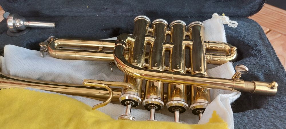 Piccolo Trompete, Blasinstrument, Marke Jäger (Neu (gemäss Beschreibung ...