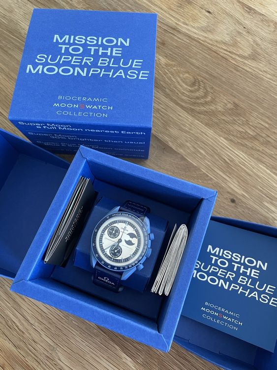Swatch x Omega Moonswatch Mission Super Blue Moonphase (Neu und originalverpackt) in Biel/Bienne ...