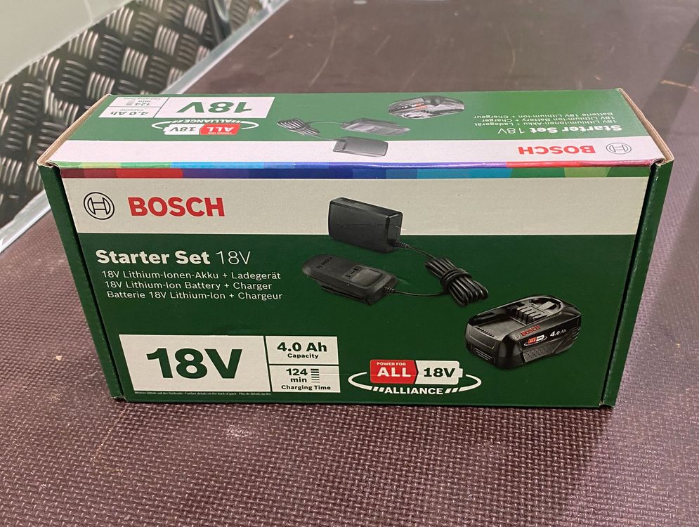 Bosch Akku Battery Starter Set PBA 18V 4.0Ah (Neu und originalverpackt ...