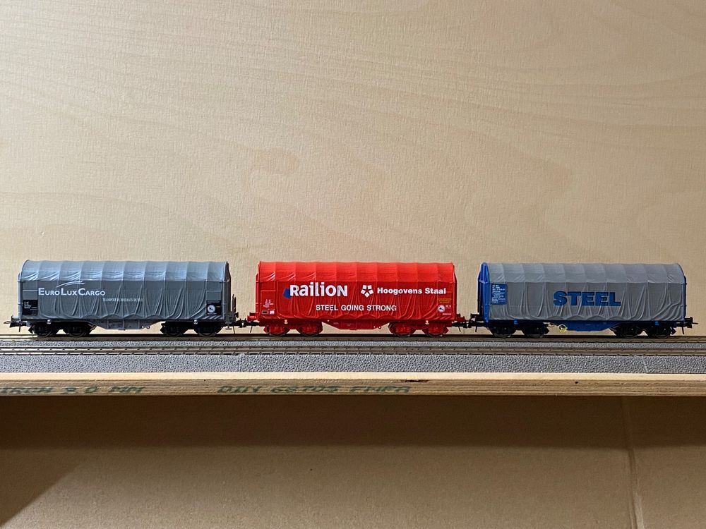 3 x Roco (H0 GS) vierachsige Schiebeplanenwagen | Kaufen auf Ricardo