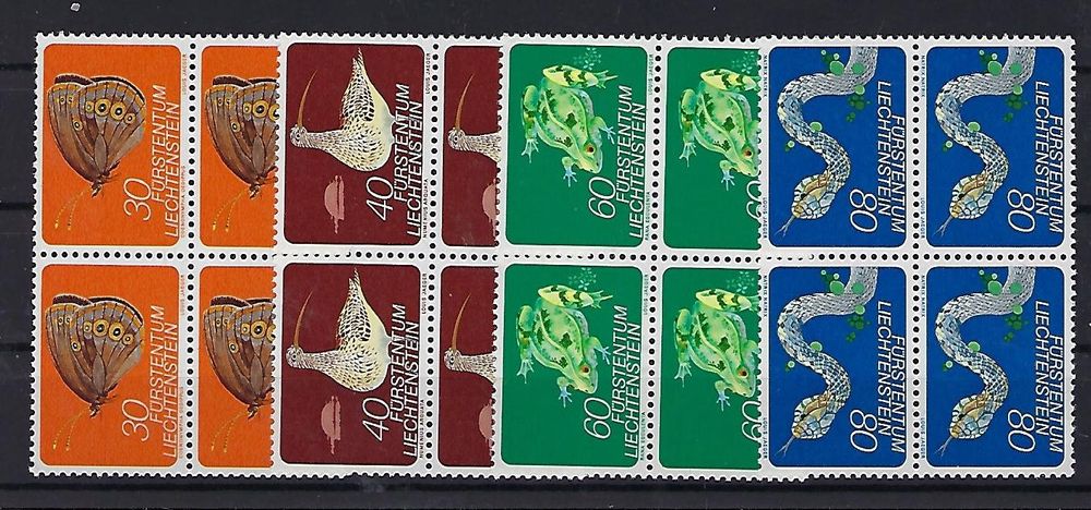 1973 Liechtenstein Viererblocks 11809 (Gebraucht) in Lunden für CHF 2 – mit Lieferung auf ...