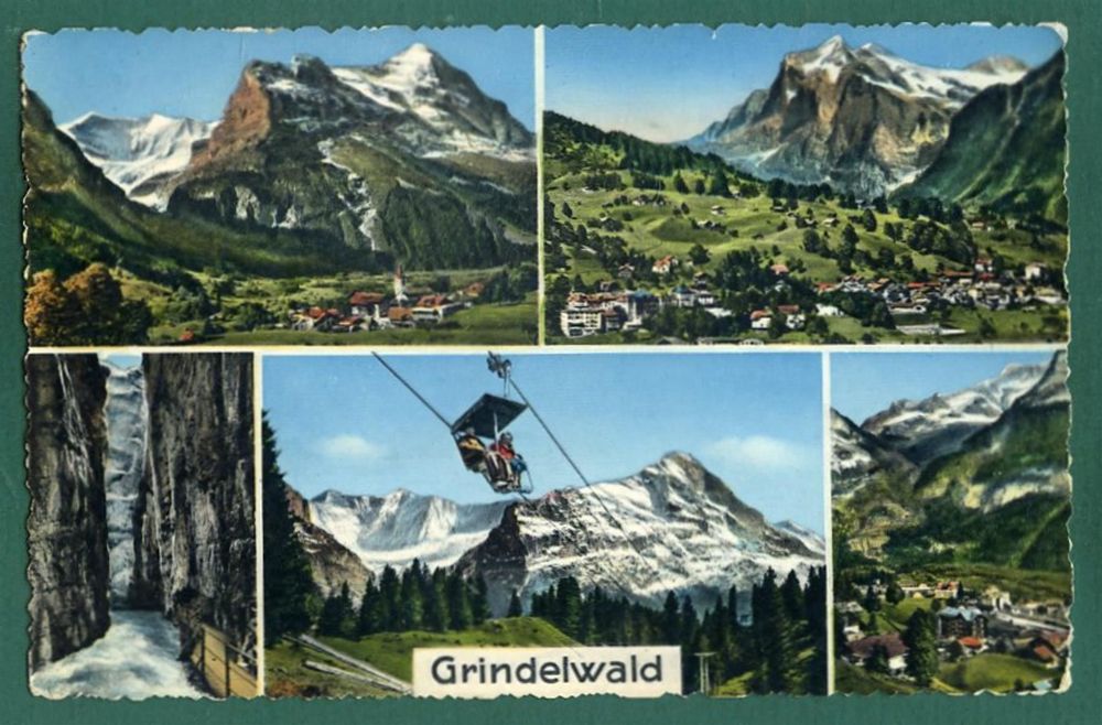 Grindelwald, 5 Ansichten, 1957 (Gebraucht) in Sargans für CHF 1 – mit Lieferung auf Ricardo kaufen