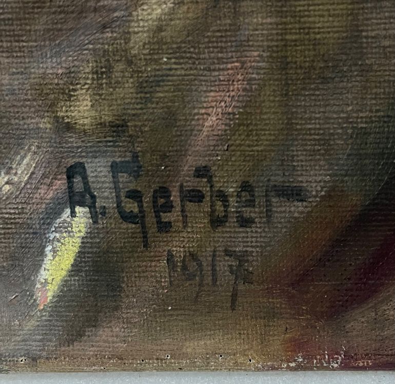 Antikes grosses Gemälde mit jungen Mädchen Signiert | Kaufen auf Ricardo