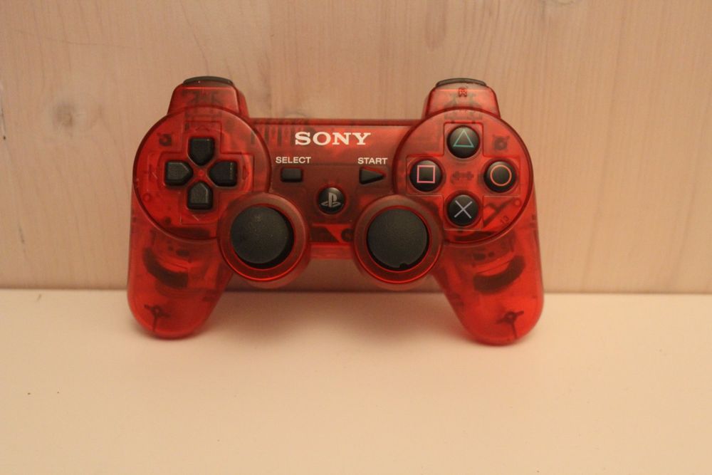 Sony PlayStation 3 Dualshock 3 Controller / transparent rot (Gebraucht ...