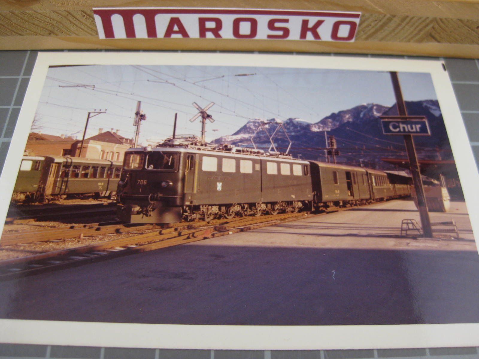 Echtfoto: Ge 6/6 II 706 in Chur 1973, Rhätische Bahn RhB, Gr (Gebraucht ...