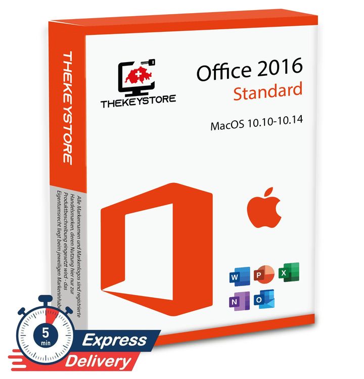 Microsoft Office 2016 Standard MacOS 10.10-10.14 (Gebraucht) in Luzern für CHF 19.9 – mit ...