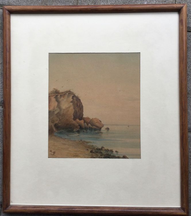 Antike Küsten Szene Aquarell Monogrammiert 1890 (Gebraucht) in Root für CHF 20 – mit Lieferung ...