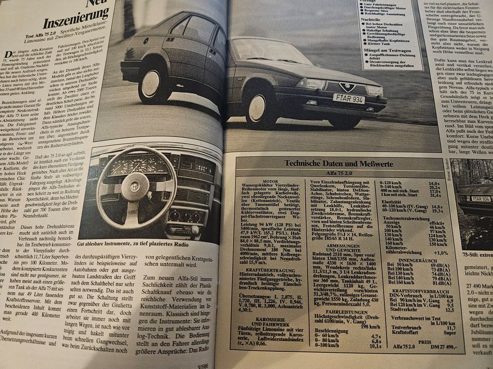 AMS 3/86 Fiat Panda Alfa 75 Toyota Celica Peugeot 505 Fam xx | Kaufen ...