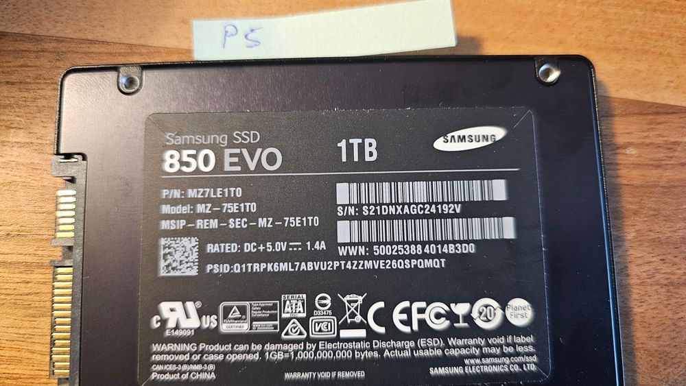 Samsung 1 TB SSD 850 EVO Pos.P5 (Gebraucht) in Dorf für CHF 70 – mit ...