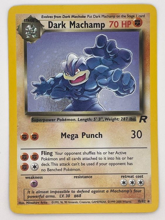 Dark Machamp 10/82 Holo Pokémon Team Rocket (Neu (gemäss Beschreibung ...