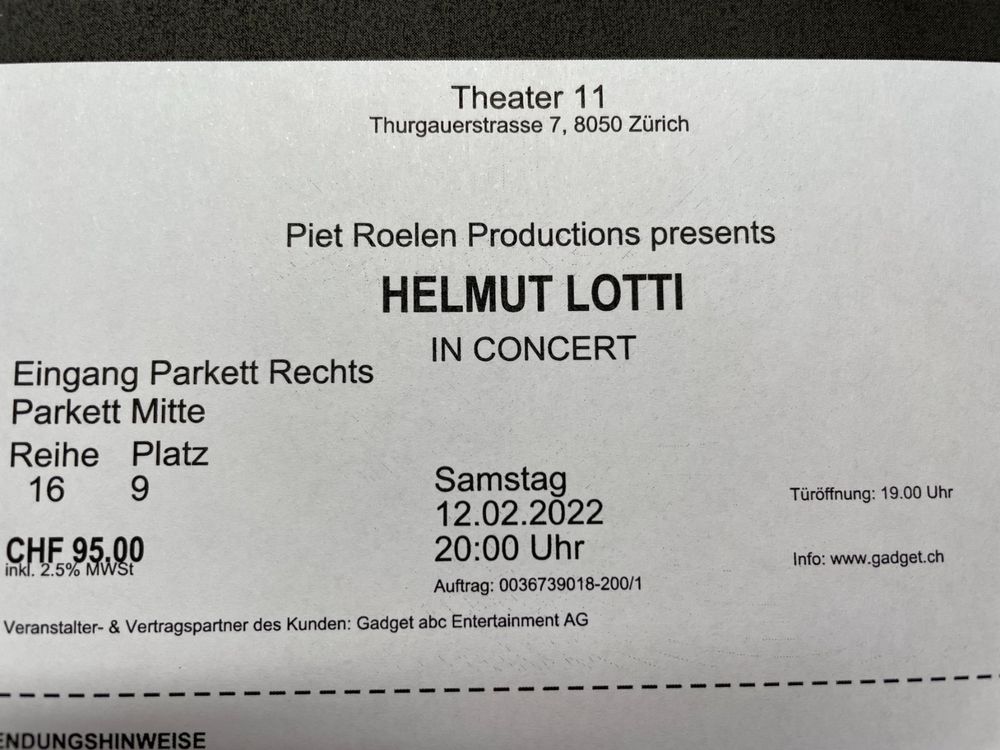 ZWEI für EINS, Helmut Lotti Konzerttickets für 14. Mai 2023 (Neu ...