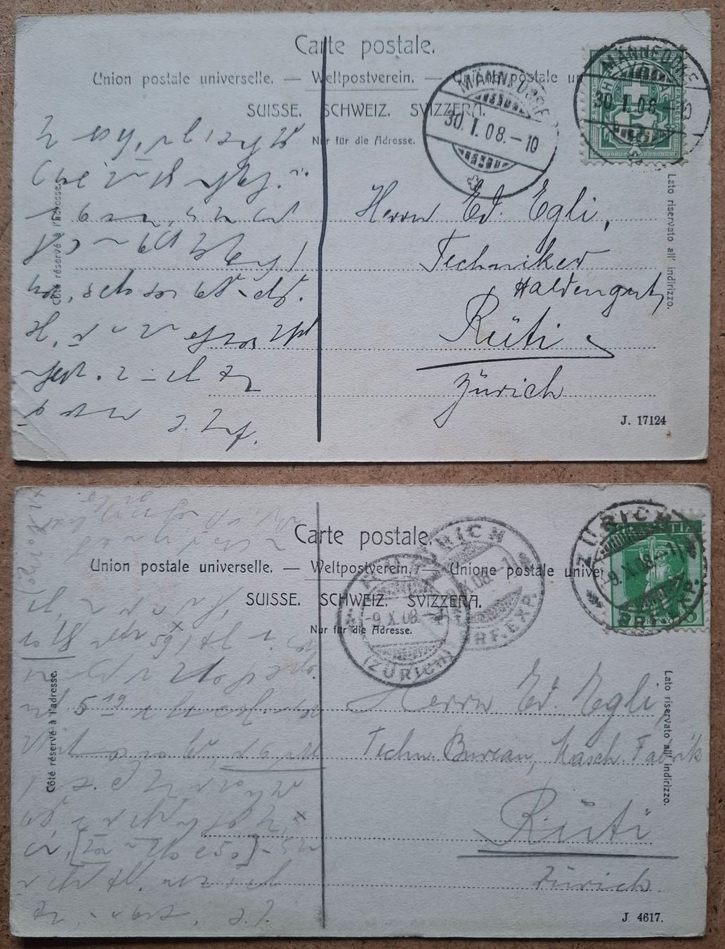 2 AK Le Sentier, VD "Dorfansichten", 1908 (Gebraucht) in Aarburg für ...