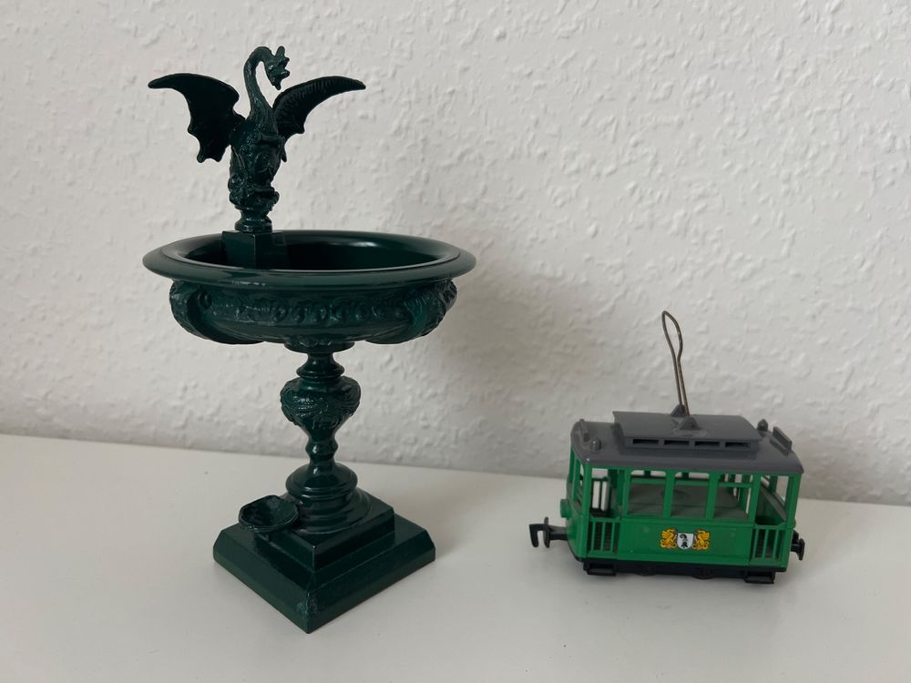 Basel Set - Basilisken Brunnen mit Drache - Trämmli - Tram (Gebraucht) in Basel für CHF 50 – mit ...