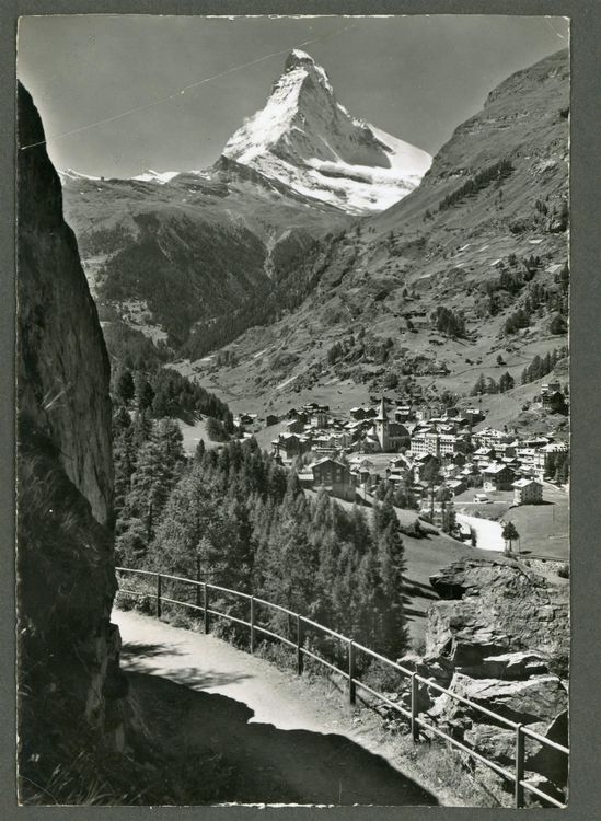 AK sw Zermatt und Matterhorn ≈ 1956 (Neu und originalverpackt) in für ...