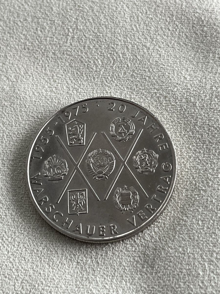 DDR 10 Mark Münze 1975 - Warschauer Vertrag - Rarität! (Gebraucht) in ...