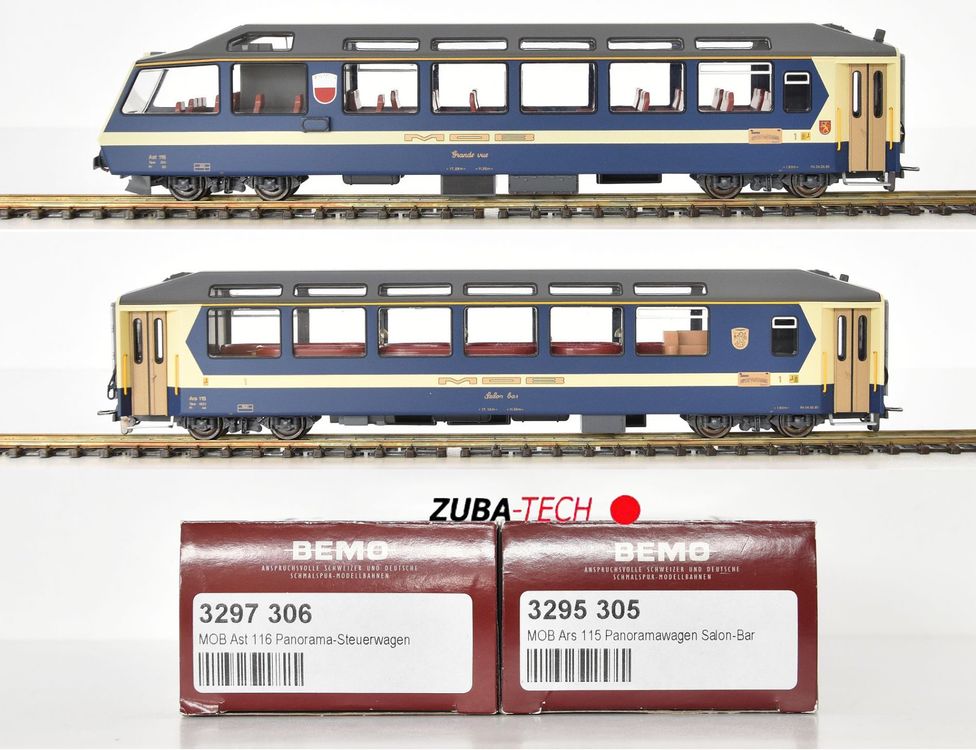 Bemo 2x Super Panoramic Wagen der MOB H0m GS mit OVP (Gebraucht) in St. Gallen für CHF 180 – mit ...