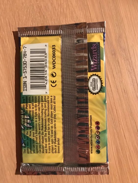 WOTC 1999 Pokemon Base Set Shadowless Art ShortCrimp Booster (Neu und ...