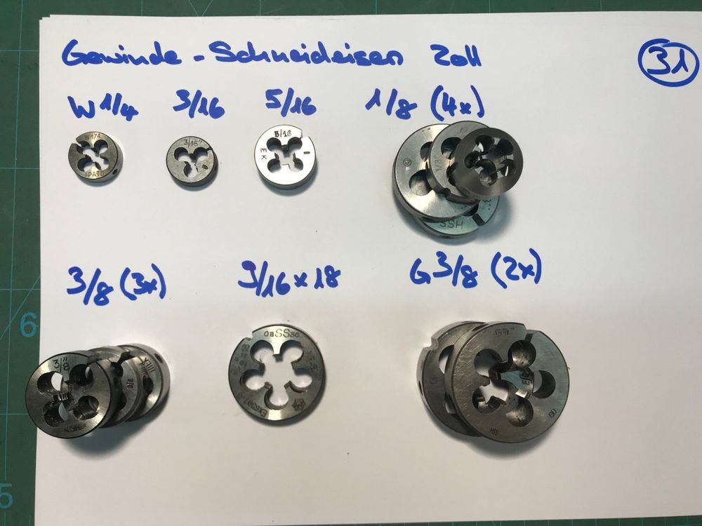 Gewinde - Schneideisen / Gewindeschneider Zoll (Nr.31) | Acheter sur Ricardo