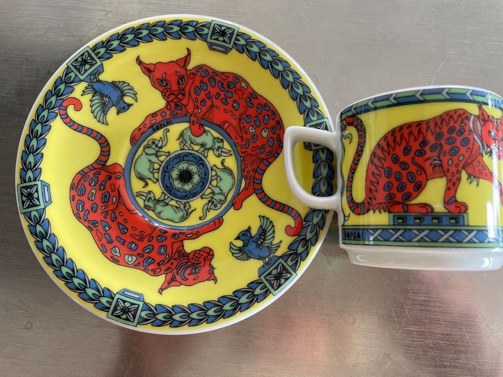 BOPLA Langenthal Espressotasse GATTO & Teller PARDO ASIA neu (Neu und originalverpackt) in für ...