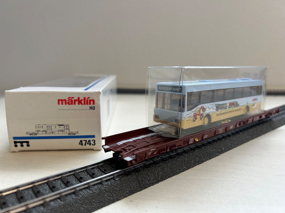 Märklin 4743 RoLa-Wagen DB mit Beladung Car H0 (Neu und ...