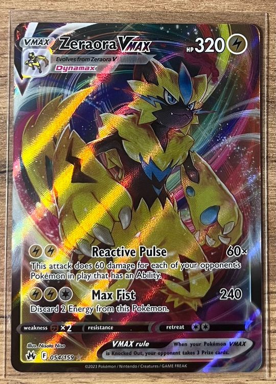Zeraora VMAX 54/159 Pokemon Crown Zenith (Gebraucht) in Andelfingen für ...