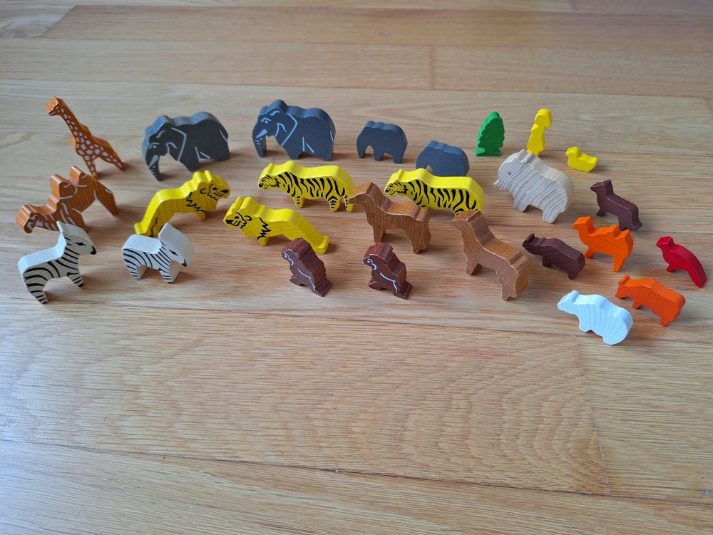 Holzspielfiguren (Zootiere) 26 Stk. (Gebraucht) in Zürich für CHF 22 ...