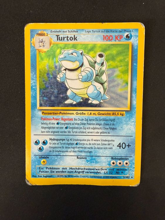 🔥 Pokemon Turtok 2/102 Base Set 1999 🔥 (Gebraucht) in Felben-Wellhausen ...