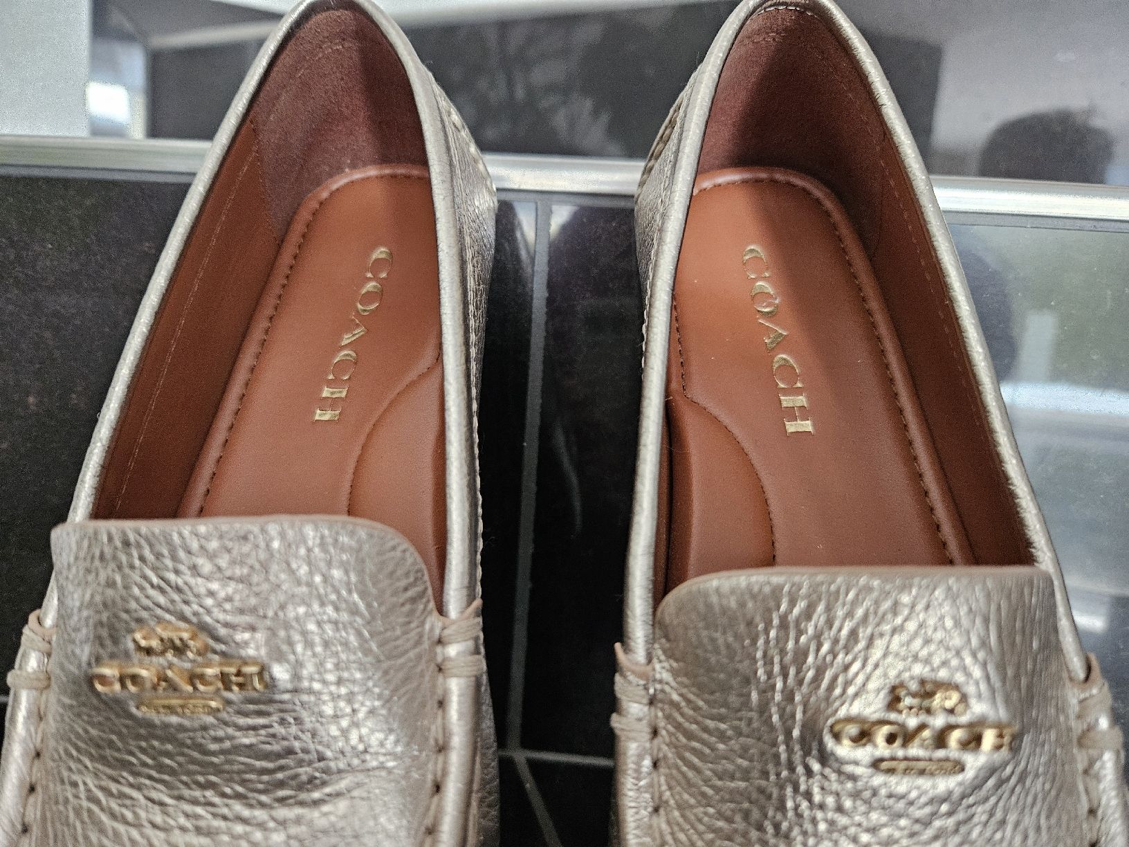 Coach Lederschuhe, Silber, Gr. 36, Top Zustand! (Neu (gemäss ...