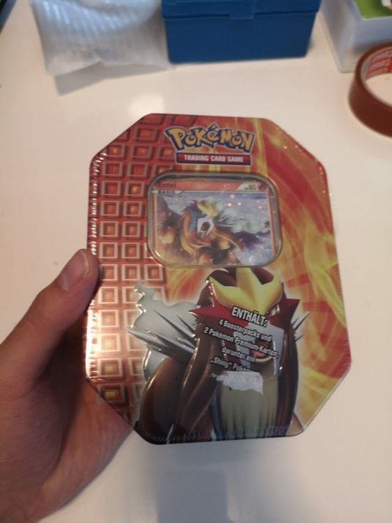 Pokemon 2010 Entei und Raikou Tin Boxen OVP sealed (Gebraucht) in Muhen ...