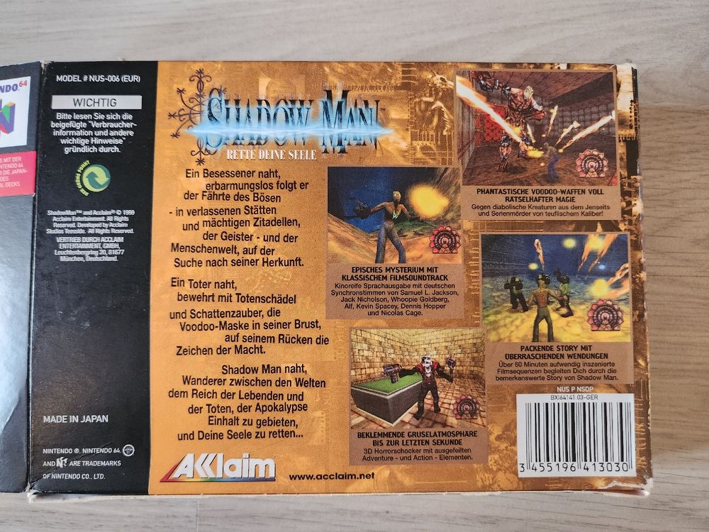 Shadow Man N64 - Top - Nintendo 64 Game! Ab 1chf (Gebraucht) in Tafers ...