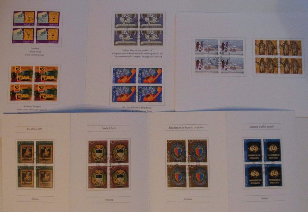 10 x Viererblocks in 3 Karten (Neu (gemäss Beschreibung)) in Betschwanden für CHF 6 – mit ...